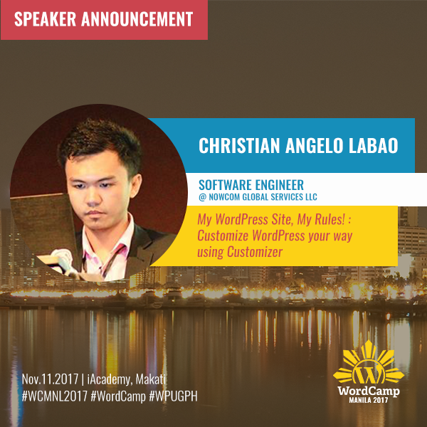 Christian Angelo Labao – WordCamp Manila 2017